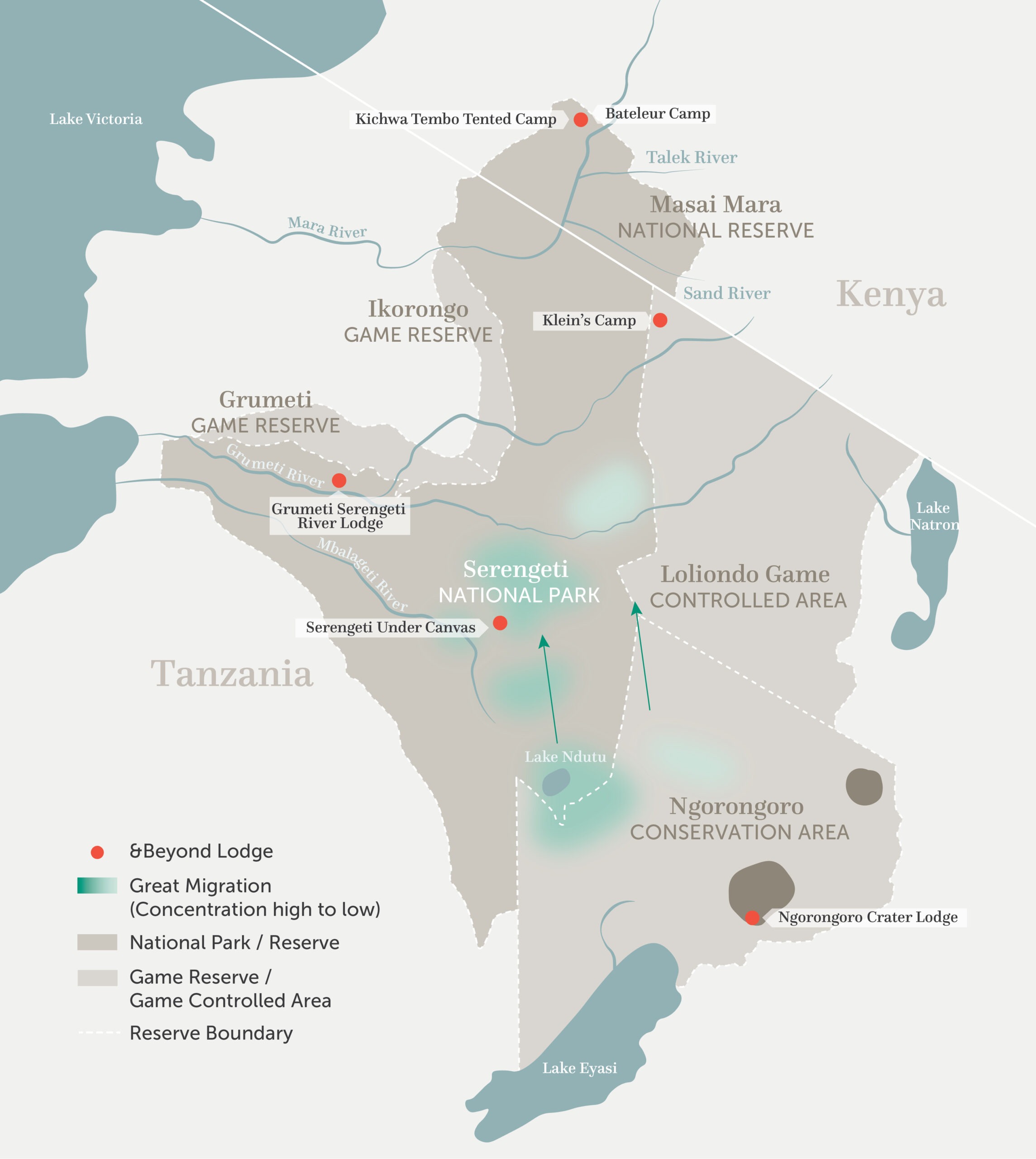 Wildebeest Migration Map